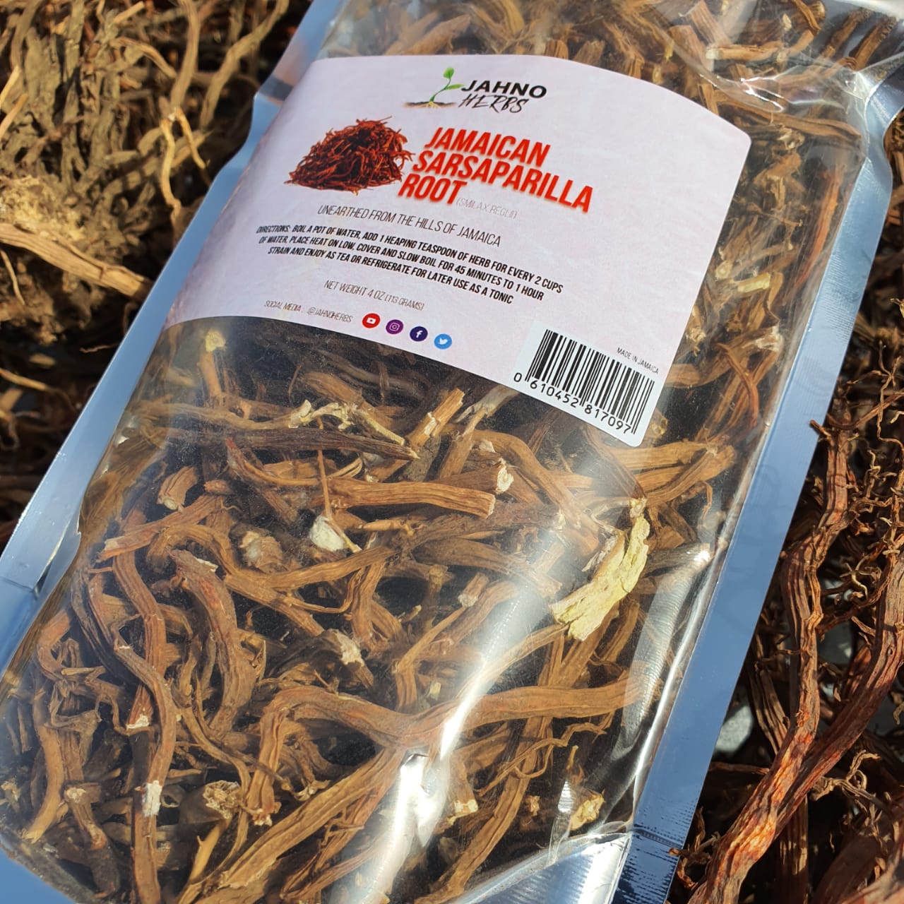 Jamaican Sarsaparilla Root, Smilax Reglii – Jahno Herbs